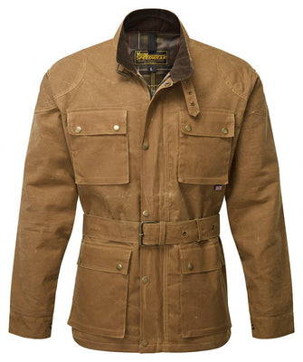 TAN CLASSIC WAX COTTON MOTORCYCLE JACKET– Speedwear Ltd